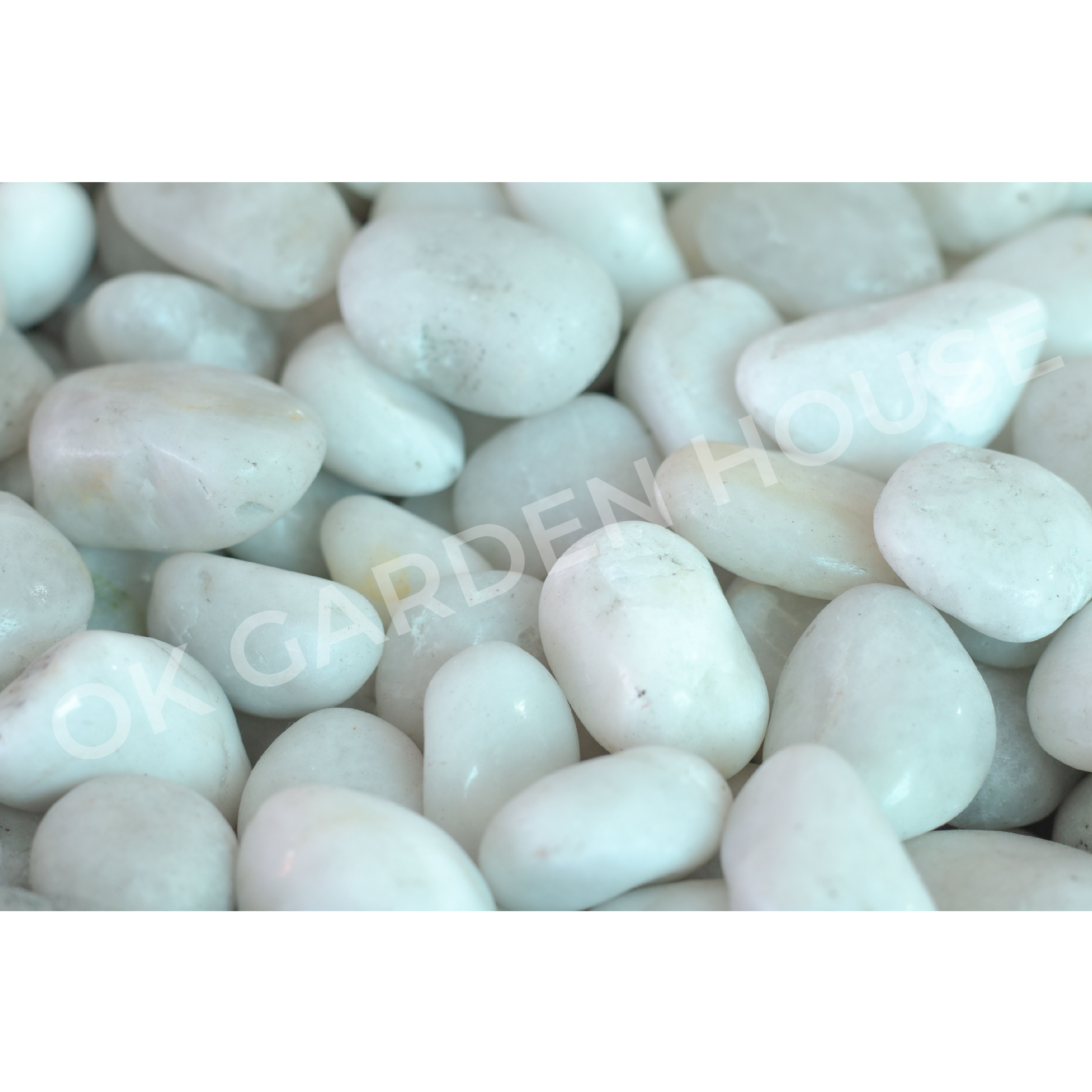 กรวดมิลกี้ ไวท์ (Milky White Stone) - okgardenhouse